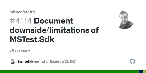 Document Downsidelimitations Of Mstestsdk · Issue 4114 · Microsoft