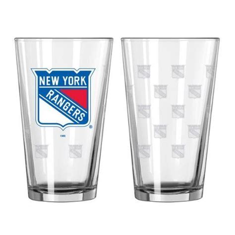 New York Rangers 16 Oz Satin Etch Pint Glass