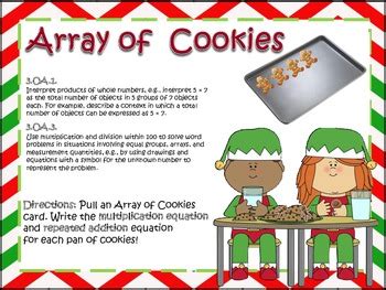 Array Of Cookies Multiplication Arrays Repeated Addition TpT
