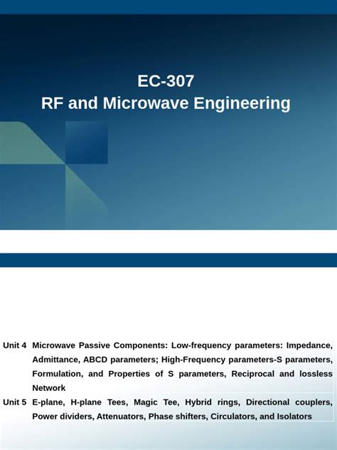 Microwave Passive Components Pdf