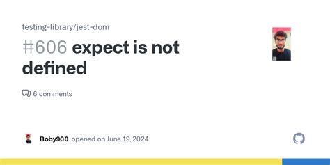 Expect Is Not Defined Issue 606 Testing Library Jest Dom GitHub