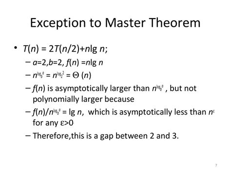 Master Method Theorem