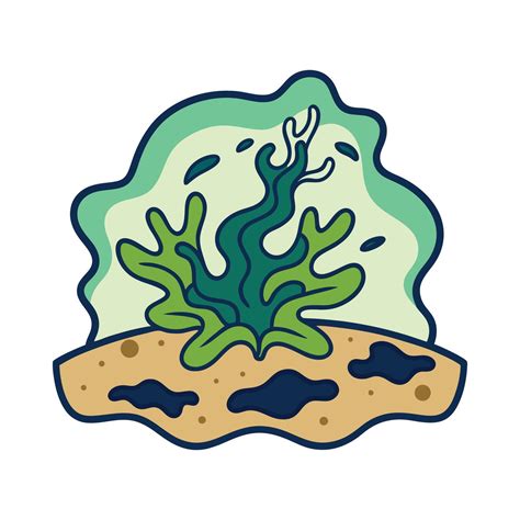 Bacteria In Decomposing Seaweed On Beaches Illustrated 59092264 Vector Art At Vecteezy