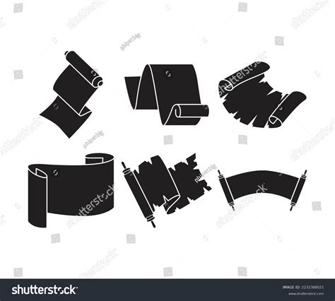 Parchment Paper Scroll Icons Illustration Stock Vector Royalty Free 2232388021 Shutterstock