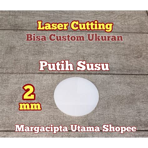 Jual Acrylic Putih Susu 2mm Diameter 3cm Akrilik Laser Cutting Bulat
