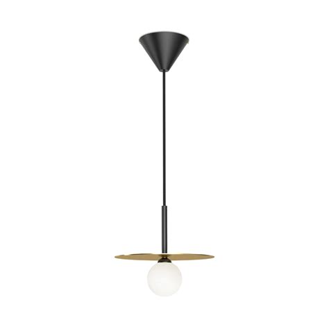 Areti Disc And Sphere P15 Vertical 2 Disc Metal Tube Pill Box 38 Pendant Lamp Black Brass