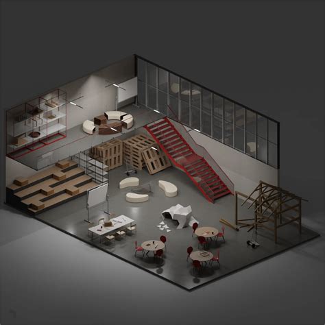 3d Model School Of Architecture Activity Zone Toffu Co