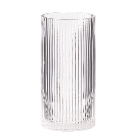 Ribbed Glass Vase 20cm High 30 Sunday Jungle Townsville Florist