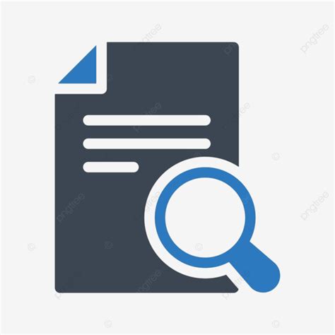 File Analyzing Symbol Document Vector Analyzing Symbol Document PNG