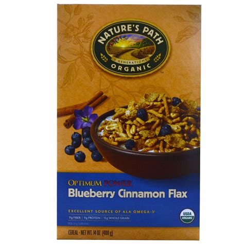 Natures Path Organic Optimum Power Cereal Blueberry Cinnamon Flax