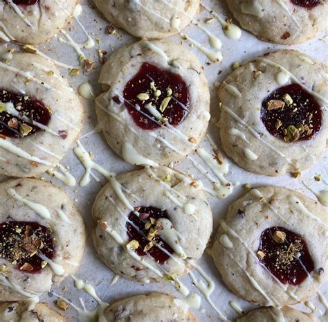 Sparkle Kitchen Pistachio Ghoraybeh Thumbprint Cookies Middle Eastern