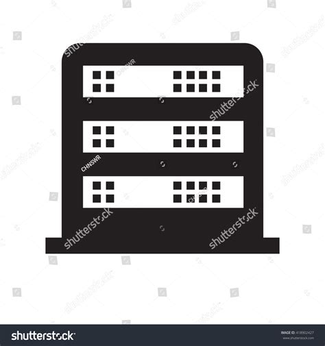 Server Tower Icon Vector Stock Vector Royalty Free 418902427