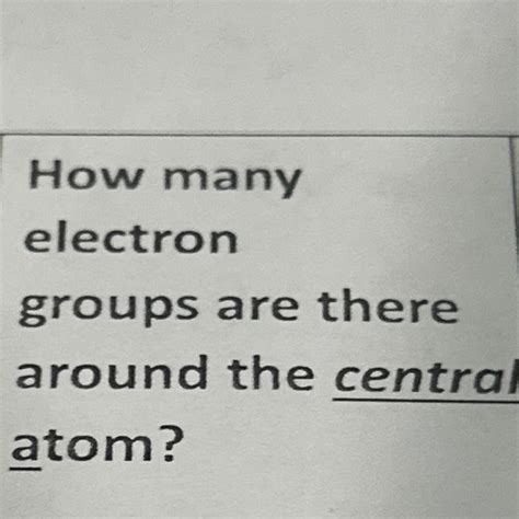 Solved How Manyelectrongroups Are Therearound The