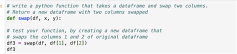 Solved Write A Python Function That Takes A Dataframe And Chegg