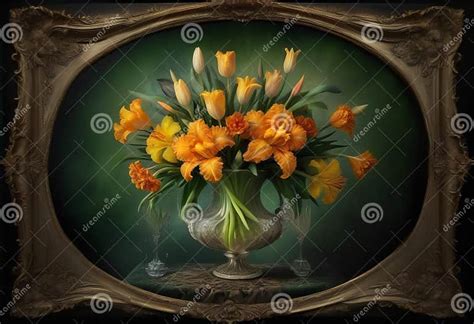 Realistic Floral Patterns Featuring Iris Lilies Stock Illustration