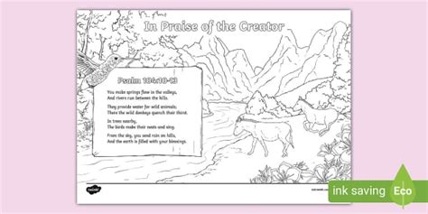 Psalm Colouring Page Professor Feito Twinkl