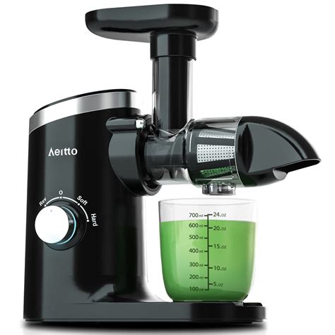 Aeitto Masticating Juicer With Two Speed Modes Black