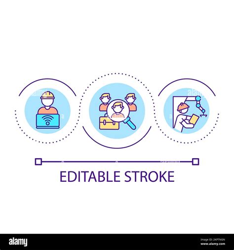 Searching Workforce Loop Concept Icon Stock Vector Image And Art Alamy