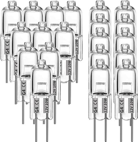 12 Pcs G4 Halogen Bulbs 2 Pin Lamp Bulb Halogen 20w 12v Halogen Light
