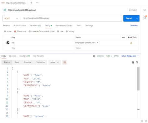 Spring Boot Api To Upload And Process Excel File