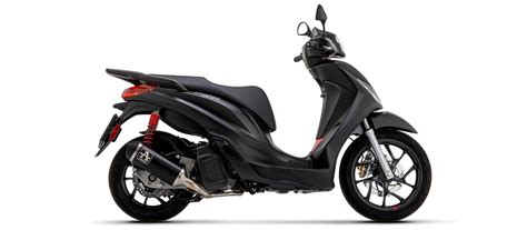 Scarico Completo Arrow Con Terminale Urban Omologato Alluminio Dark Fondello Acciaio Per PIAGGIO