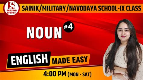 Noun Part English Class For SAINIK MILITARY RIMC NAVODAYA School IX By Kusha Ma Am