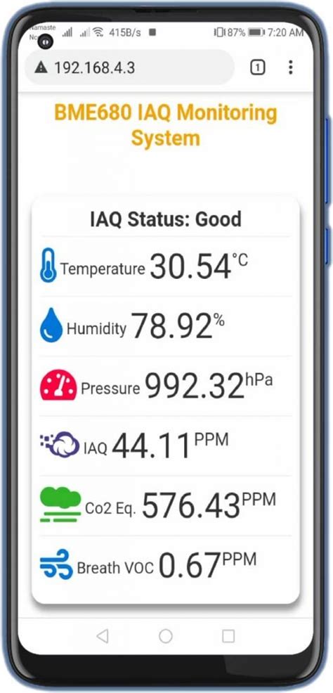Bme Indoor Air Quality Monitoring With Esp Iot Projects Ideas