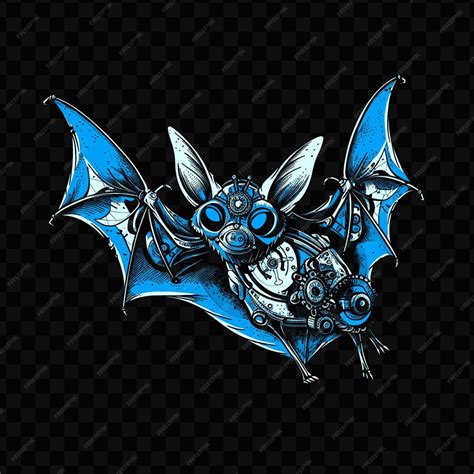 Premium Psd Psd Vector Curious Bat With A Clockwork Body And A