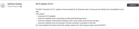 OS X Yosemite Update Available For Mac