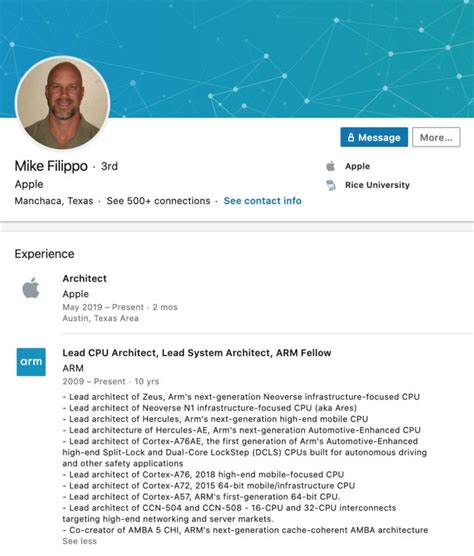Apple จ้าง Cpu Architect จาก Arm คาดว่าเพื่อมาออกแบบ Arm Based ใช้