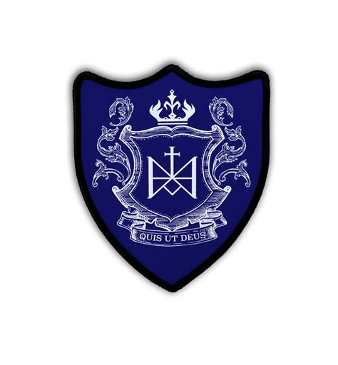 Coraggio St Michael Symbol Shield Iron On Patch Catholic To The Max Online Catholic Store