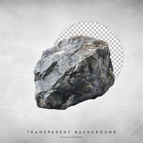 Premium Psd Shiny Rock Stone Isolated On White Background Natural