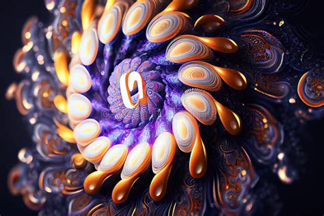 3d abstraction fractal generative ai stock image image of decorative