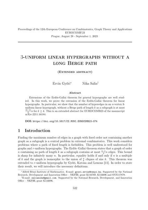 Pdf 3 Uniform Linear Hypergraphs Without A Long Berge Path