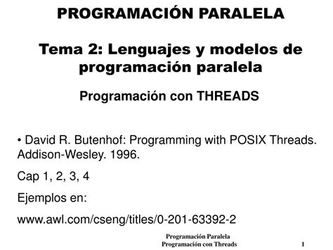 Ppt ProgramaciÓn Paralela Tema 2 Lenguajes Y Modelos De Programación