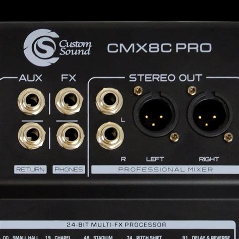 Mesa De Som CMX8C PRO 8 Canais CUSTOM SOUND KEEPSOUND Loja De