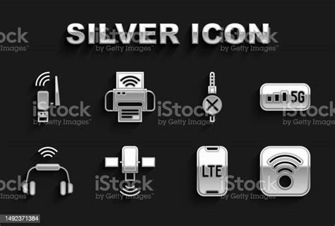 위성 5g 무선 인터넷 Wifi Lte 네트워크 스마트 헤드폰 시스템 오디오 잭 없음 Usb 어댑터 및 프린터 아이콘을