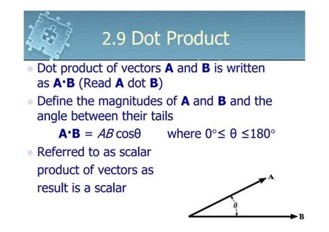 Dot Product Calc Angle To Finish Ppt
