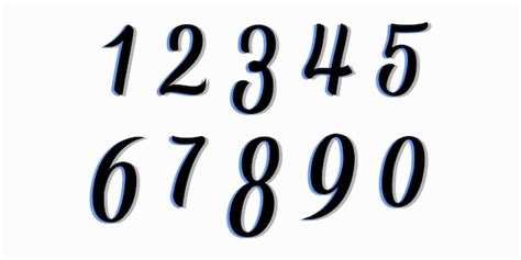 Premium Vector Number Font Font Of Numbers In Classical Style With