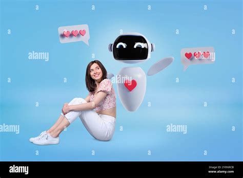 Composite Trend Artwork 3d Sketch Photo Collage Of Robot Assistant