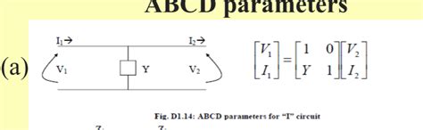 Solved Abcd Parameters A Fig D114 Abcd Parameters For