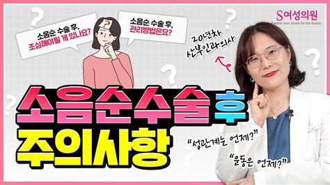소음순 수술 후 언제부터 성관계 가능한가요💖 소음순 성형 후 주의사항 Youtube