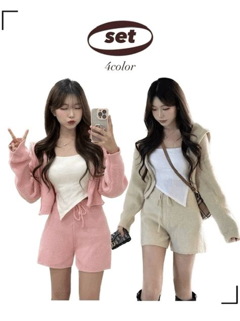 [사장강추 니트세트] 솜사탕 세일러 니트 집업 니트 팬츠 세트 에이블리