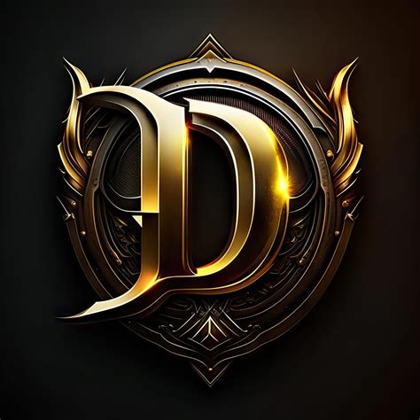 Premium AI Image Premium D Logo With Gold Accents Generative AI