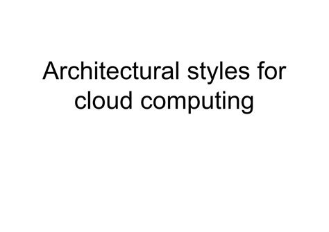 pdf architectural styles for cloud computing cs unibo itcs unibo it