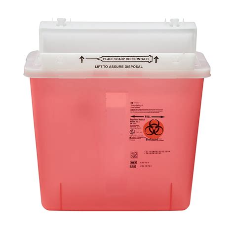 Container Sharps 5qt Red Spectrumxray