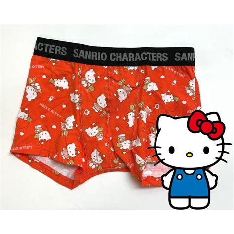 【パンツ3枚購入でメール便送料無料】サンリオ ハローキティ ハート オレンジ ボクサーパンツ Xlサイズ 下着プレゼントユニセックス