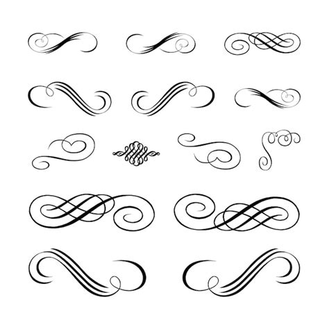 Premium Vector Calligraphic Vintage Vector Design Elements And Page