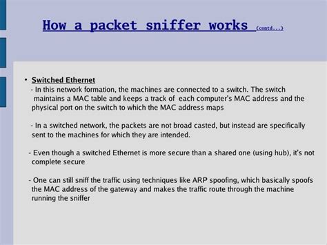 packet sniffing