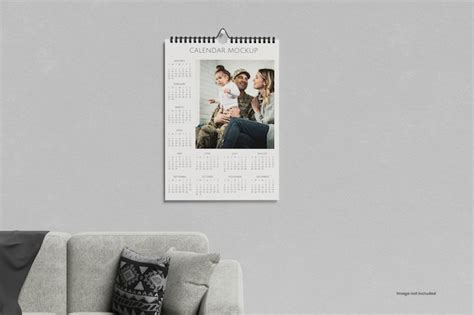 Maquette De Calendrier Mural Minimaliste PSD Premium